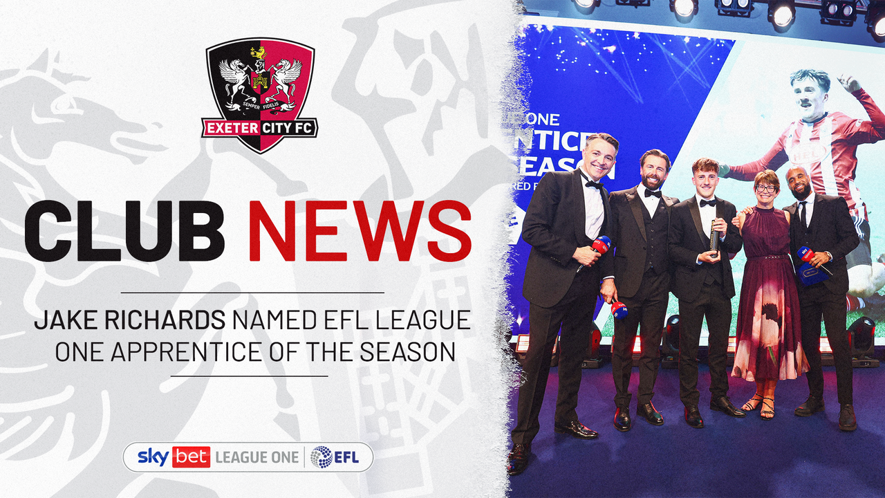 Jake Richards named LFE League One Apprentice of the Season! | Exeter ...