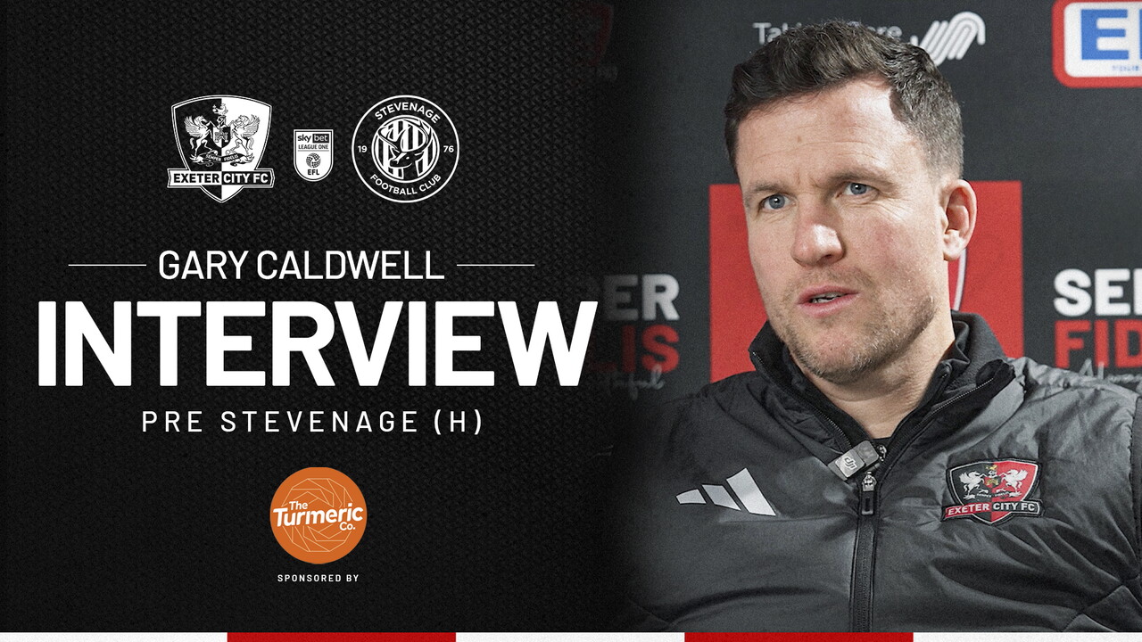 Gary Caldwell previews Stevenage at SJP (H) | Exeter City F.C.