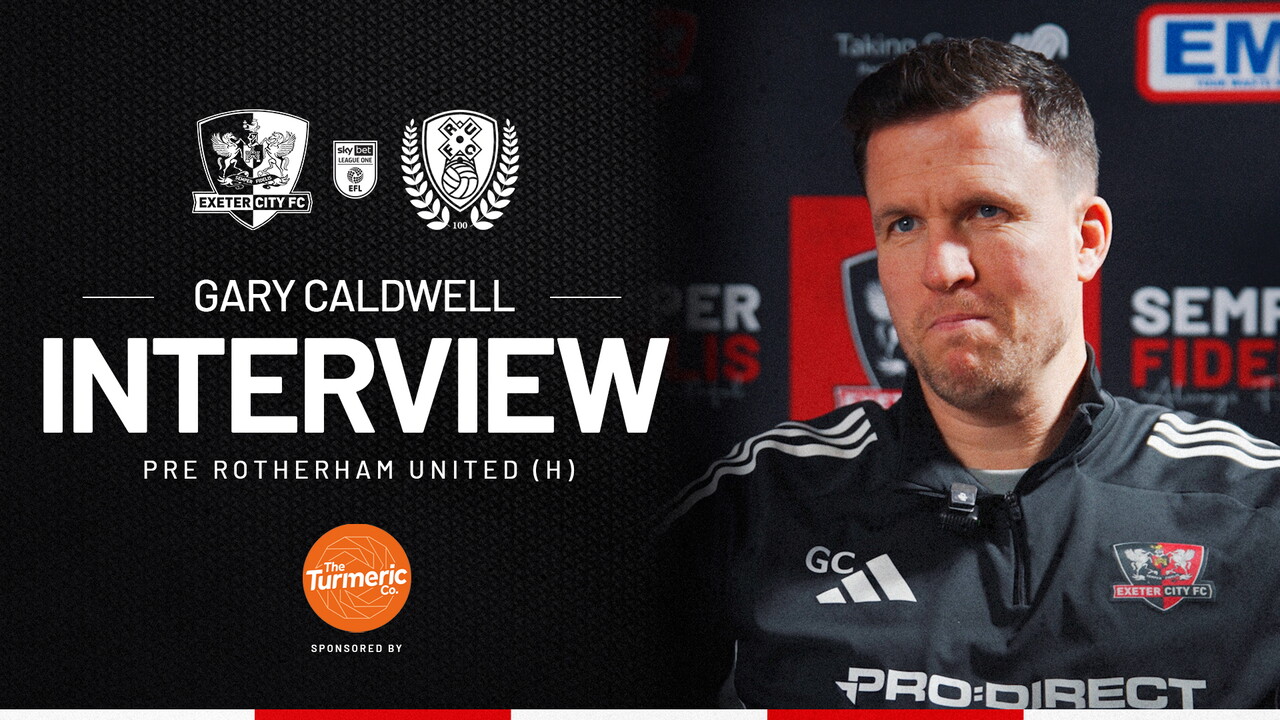 Gary Caldwell ahead of Rotherham United (H) | Exeter City F.C.