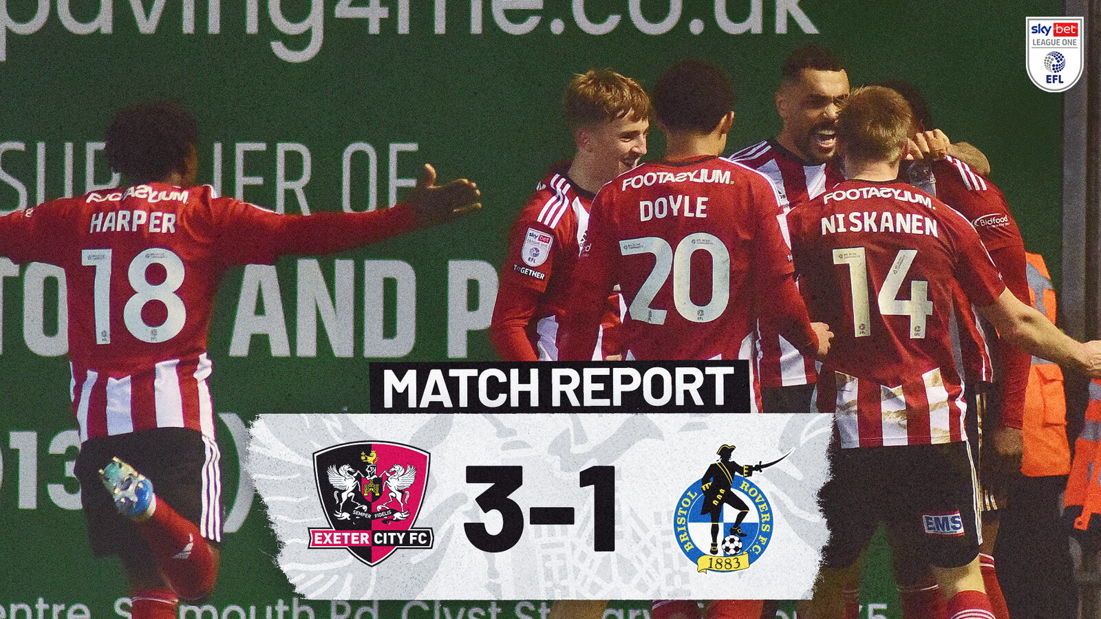 Match Report: Exeter City 3 Bristol Rovers 1 | Exeter City F.C.