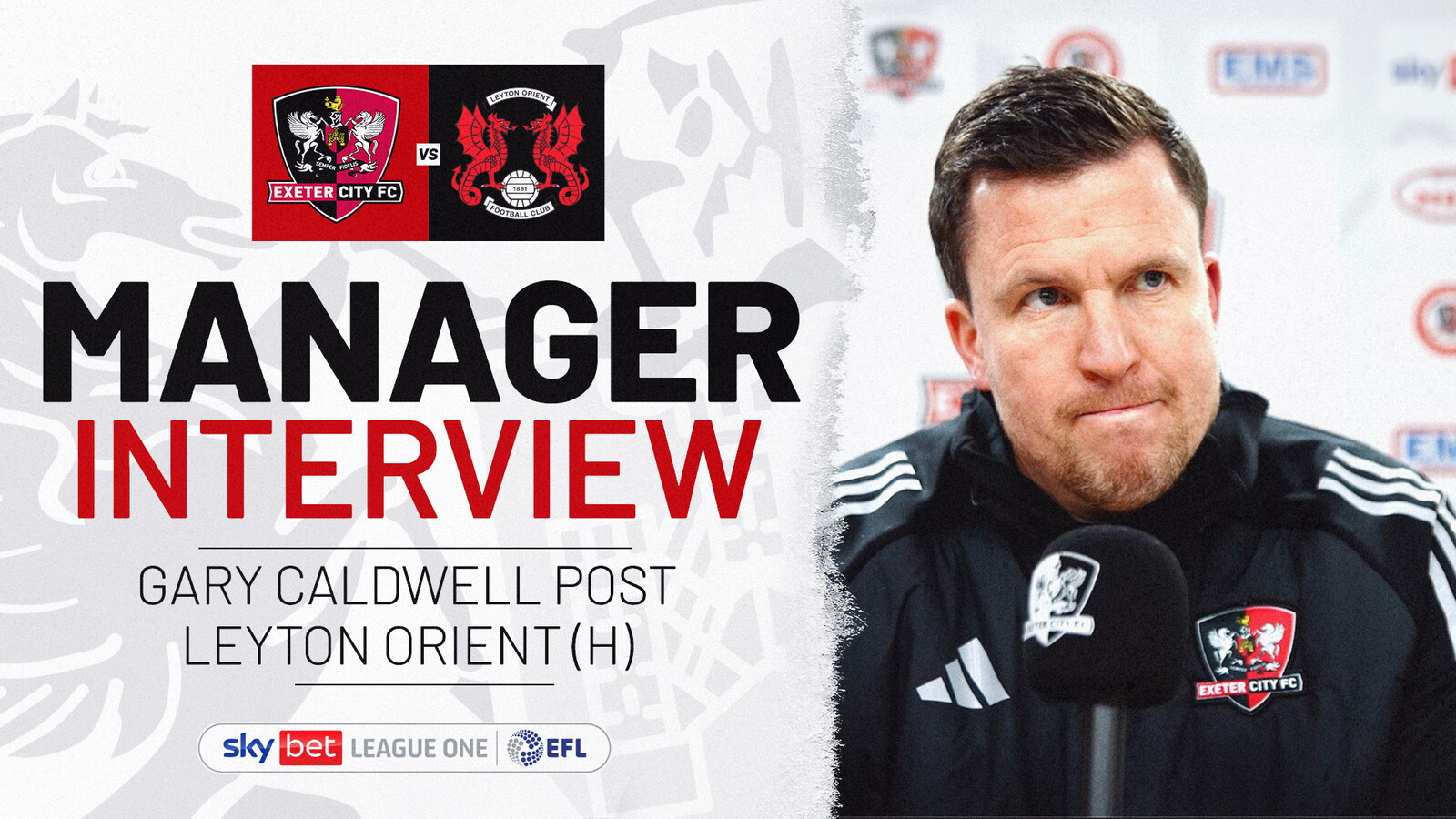 Gary Caldwell reacts to Leyton Orient defeat | Exeter City F.C.