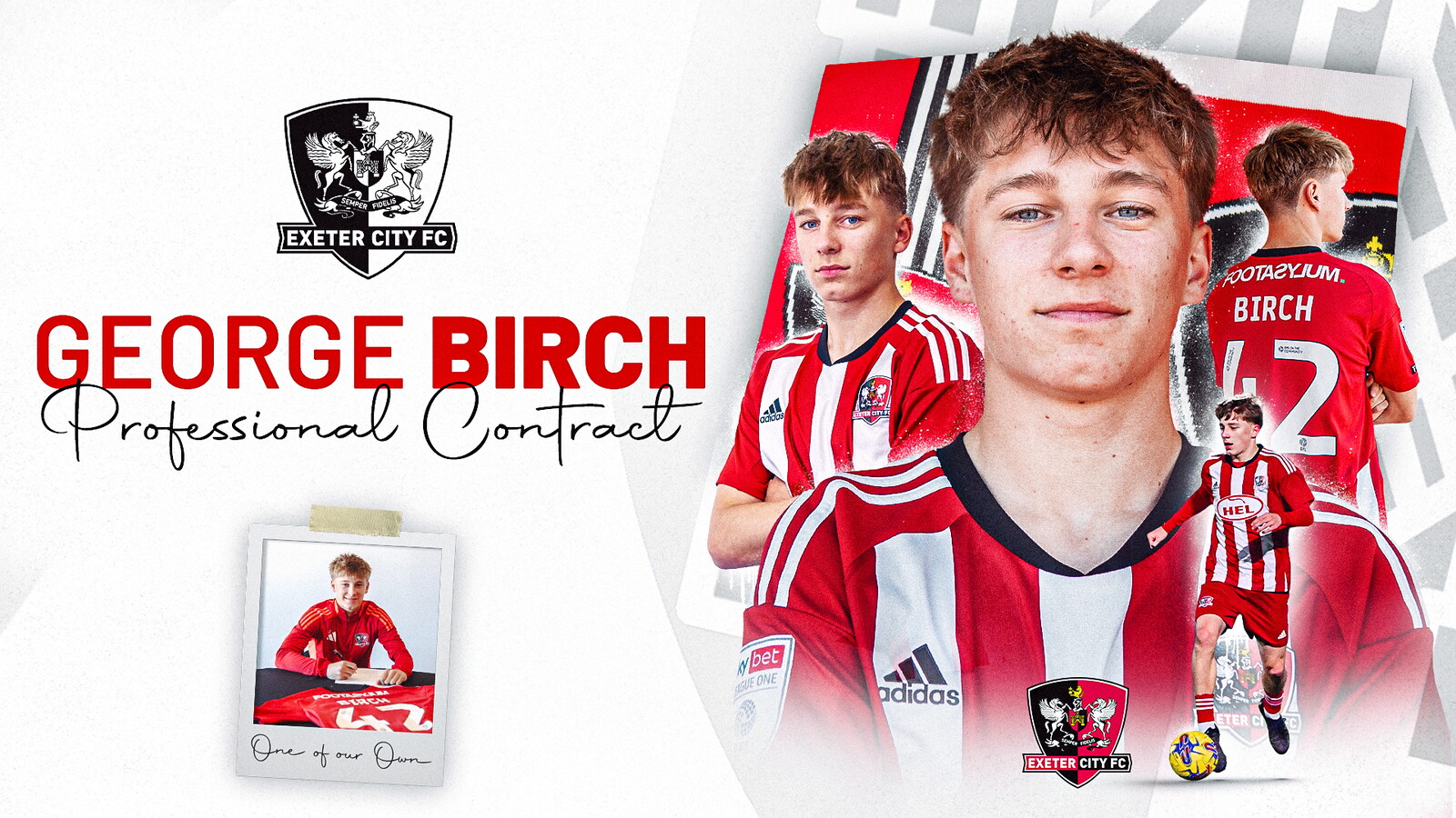 George Birch signs his first professional contract! | Exeter City F.C.