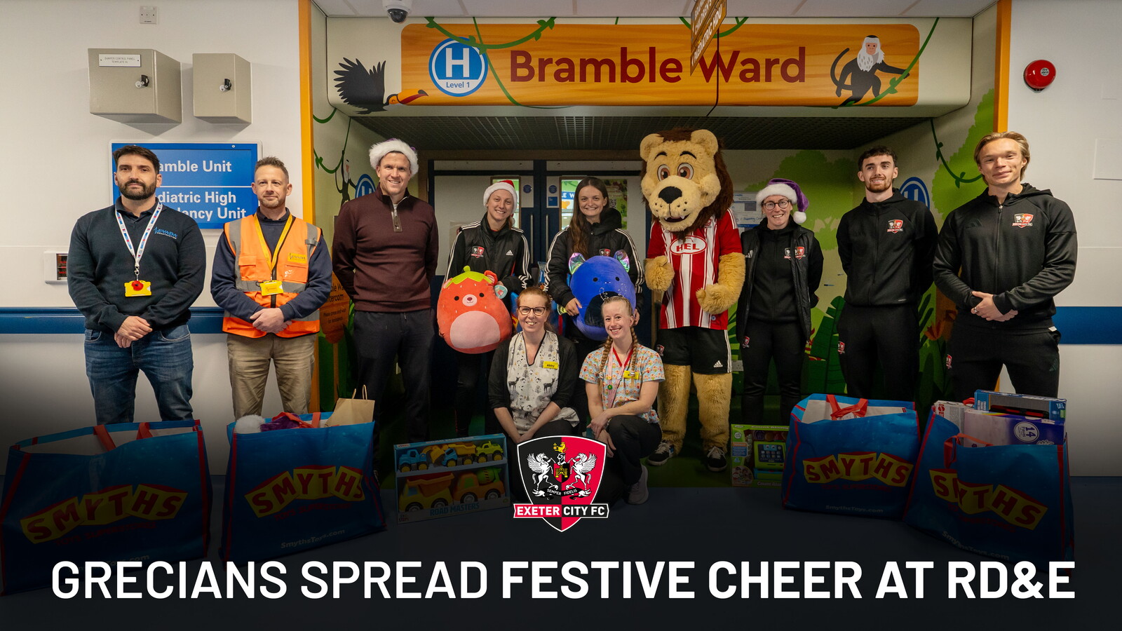 Grecians take time out to spread festive cheer at the RD&E | Exeter ...