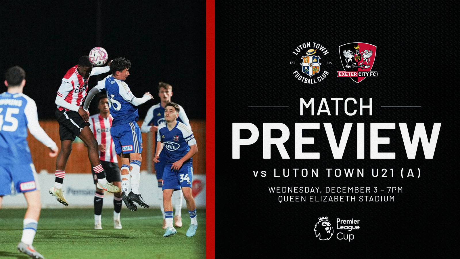 Match Preview: Luton Town U21 (A) Premier League Cup | Exeter City F.C.