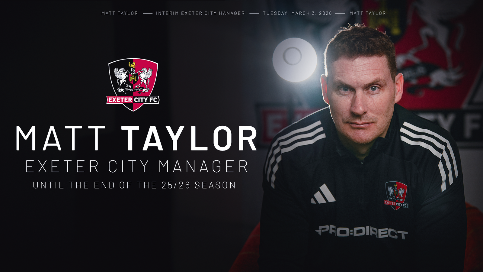 Welcome back, Matt Taylor! | Exeter City F.C.
