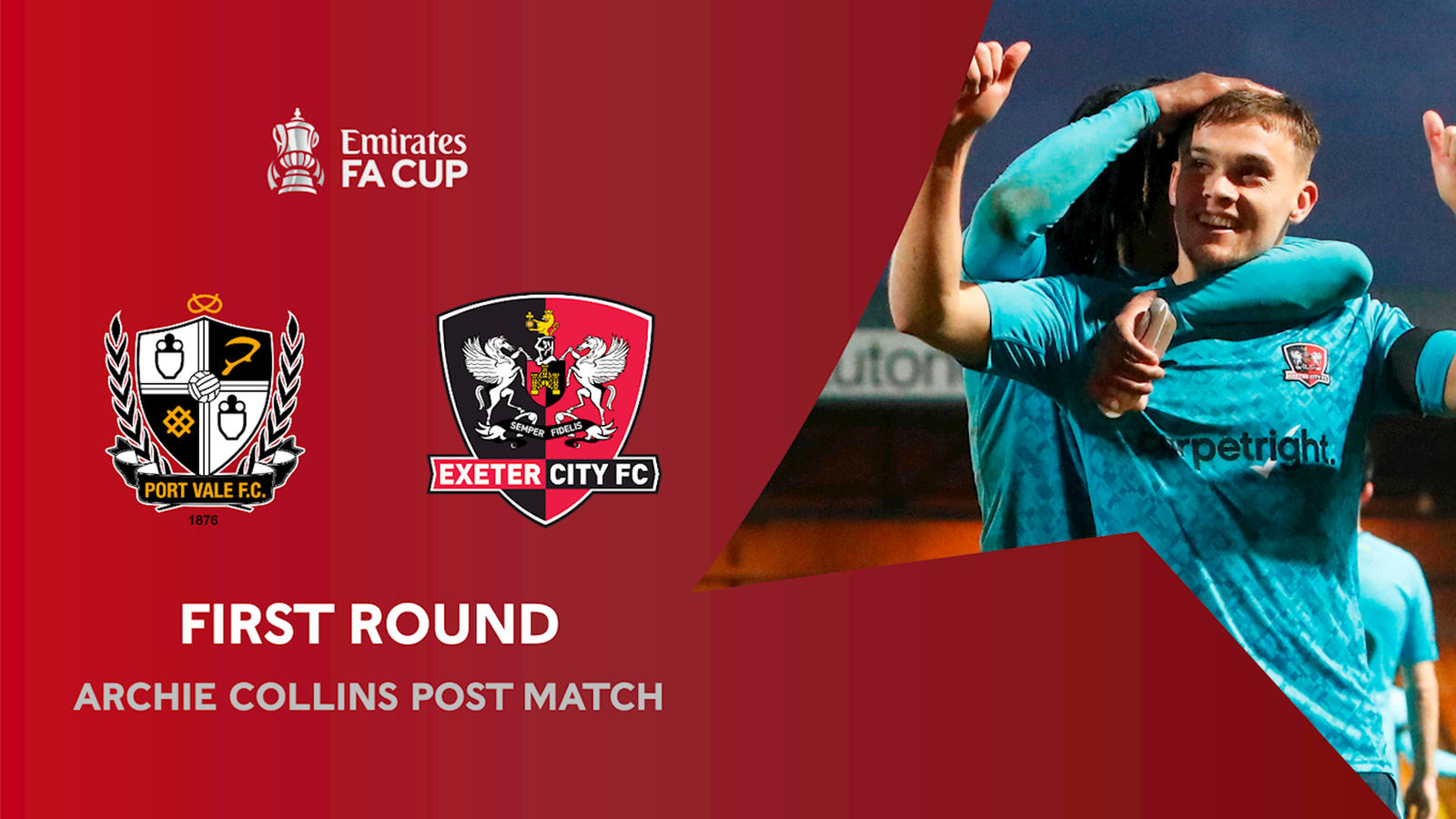 💬 Archie Collins post Port Vale | Exeter City F.C.