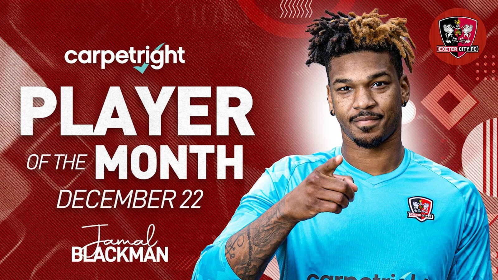 🏆 Jamal Blackman voted your Carpetright Player of the Month for ...