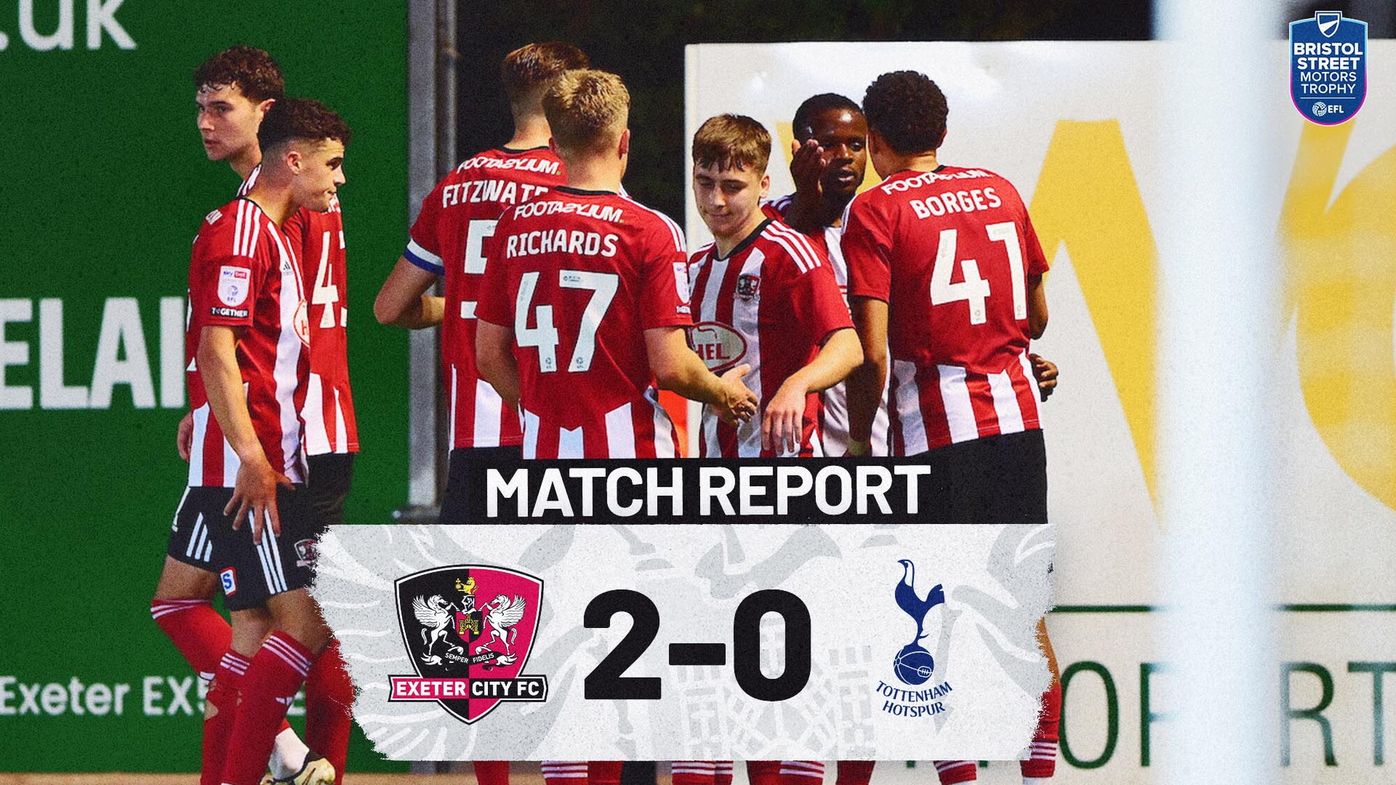 Match Report: Exeter City 2 Tottenham Hotspur U21 0 | Exeter City F.C.