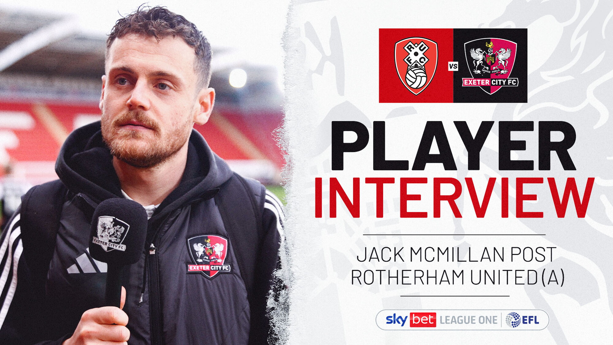 Jack McMillan on a point at Rotherham | Exeter City F.C.
