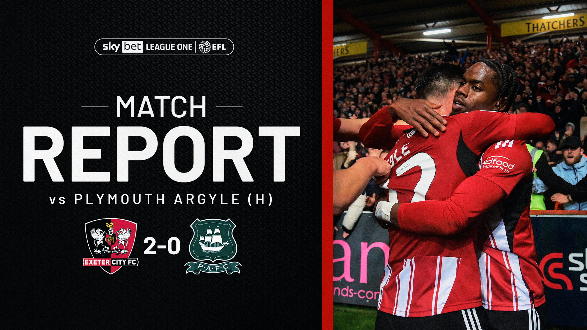 Match Report: Exeter City 2 Plymouth Argyle 0 | Exeter City F.C.