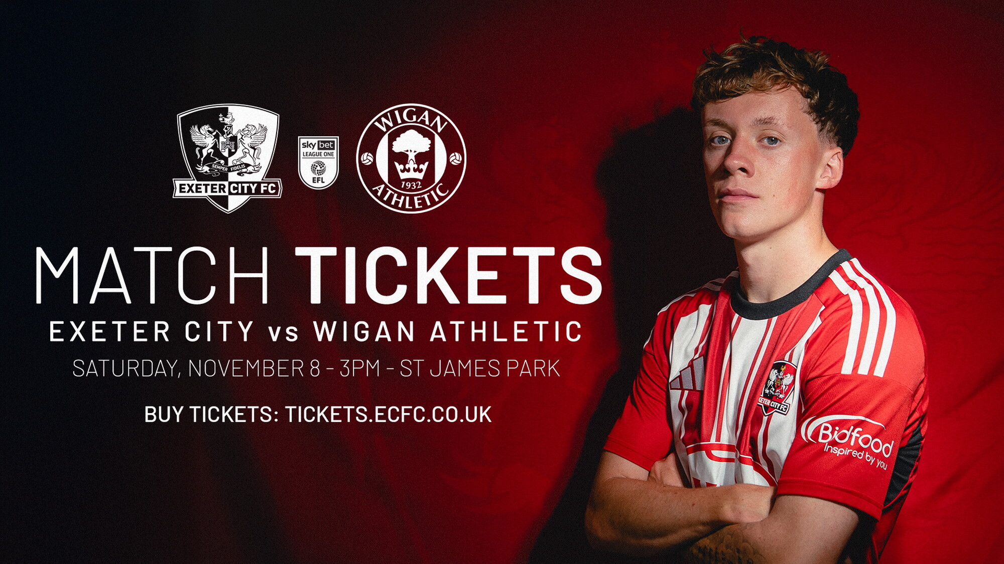 Home tickets: Wigan Athletic (8/11/25) | Exeter City F.C.