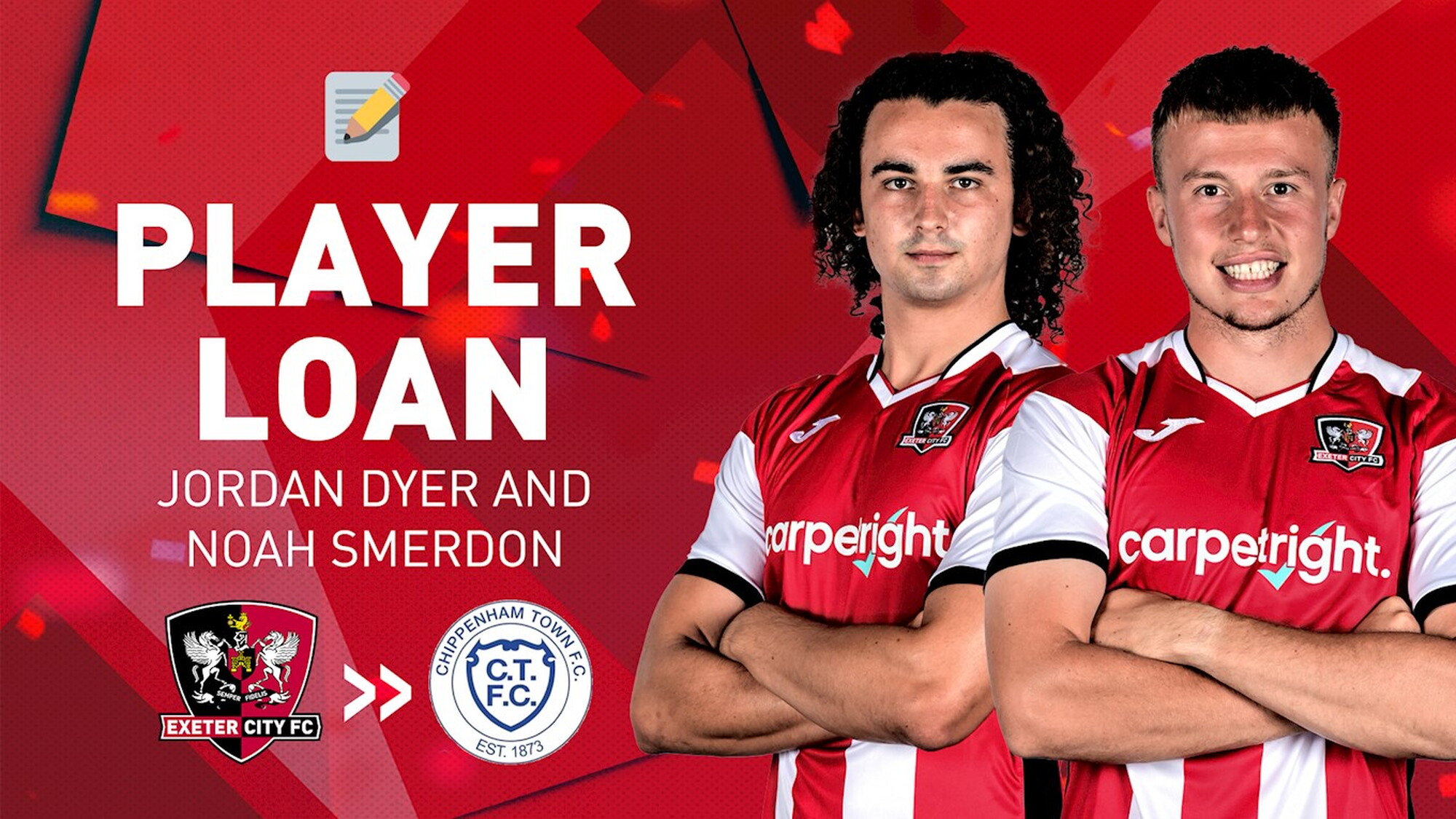 🏻 Noah Smerdon and Jordan Dyer join Chippenham Town | Exeter City F.C.