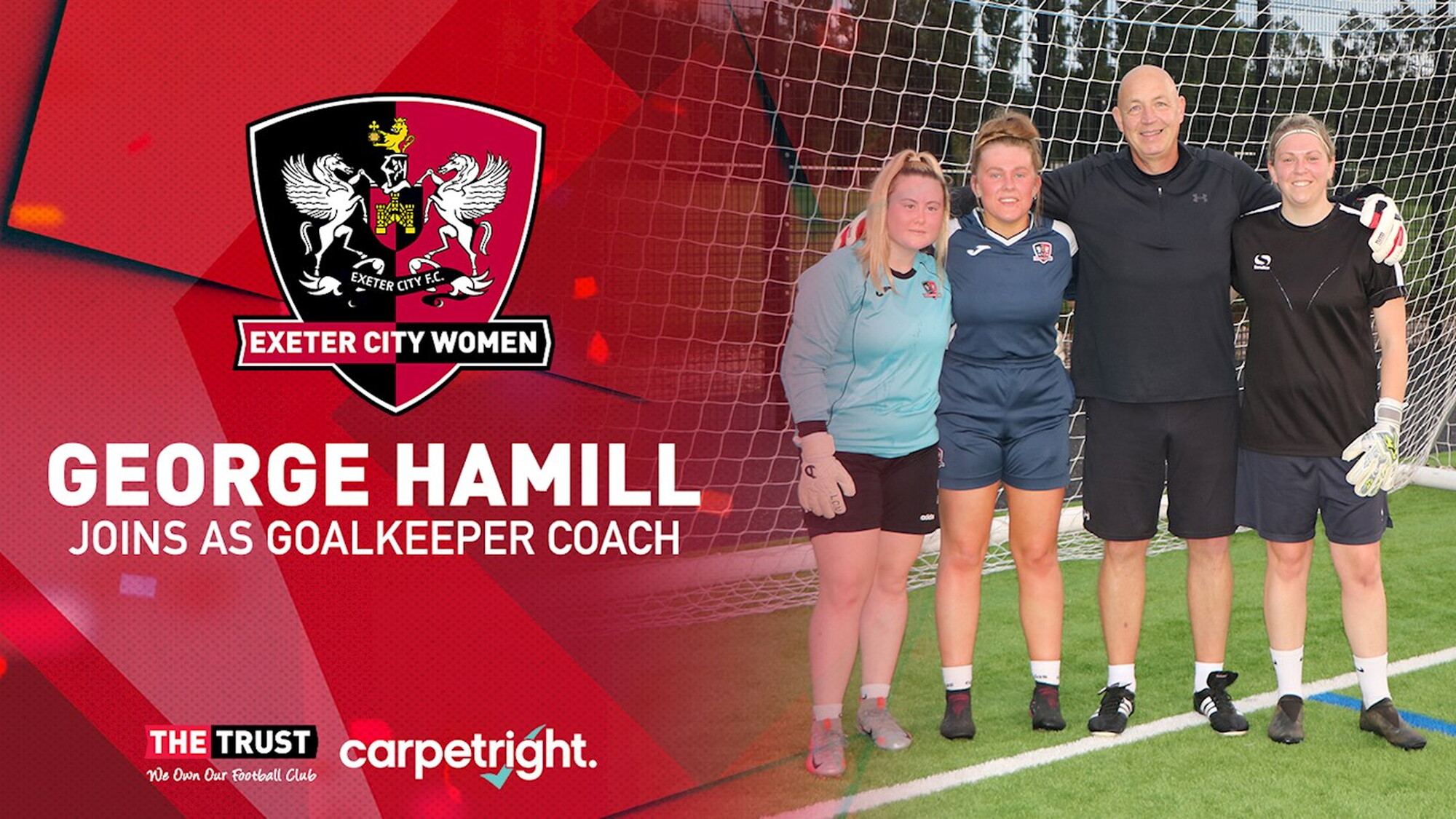 ️ George Hamill joins Exeter City Women as Goalkeeper coach | Exeter ...