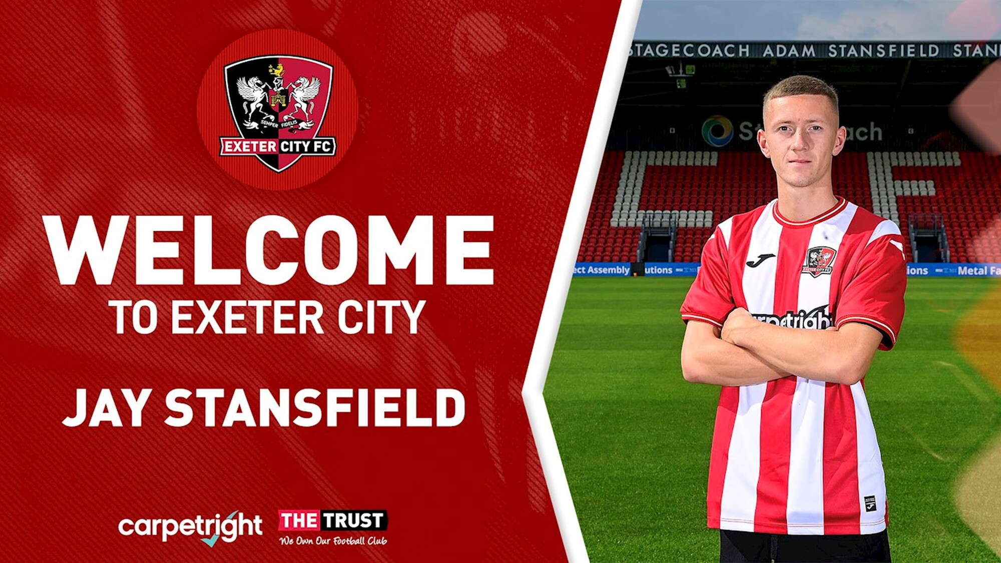 ️ Jay Stansfield signs on loan from Fulham | Exeter City F.C.