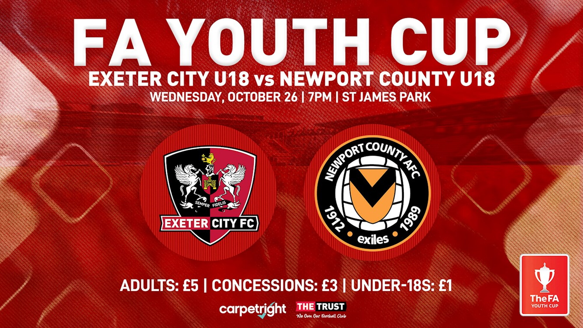 🏆 City U18 to host Newport County in FA Youth Cup R1 on Wednesday ...