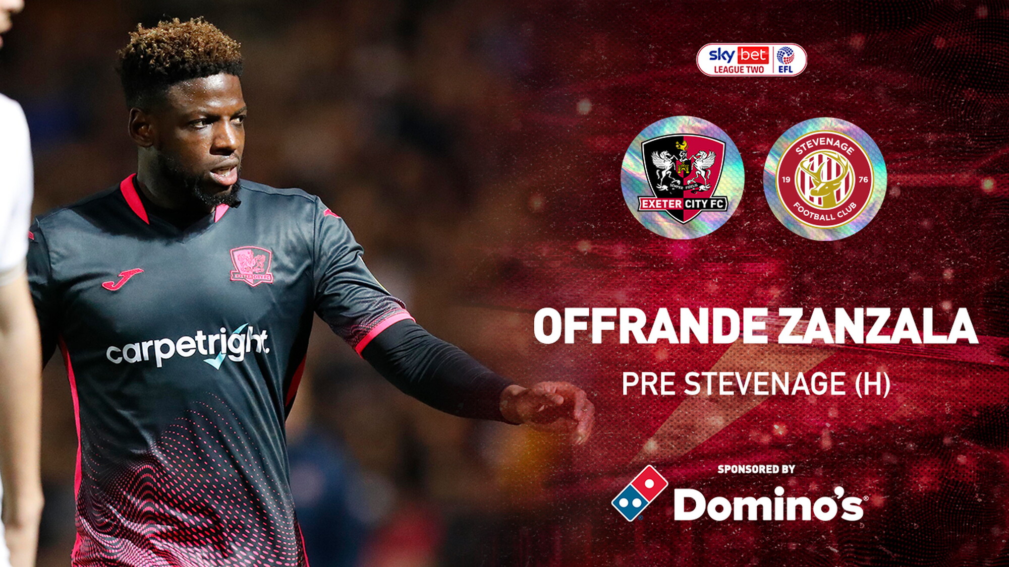💬 Offrande Zanzala previews Stevenage | Exeter City F.C.