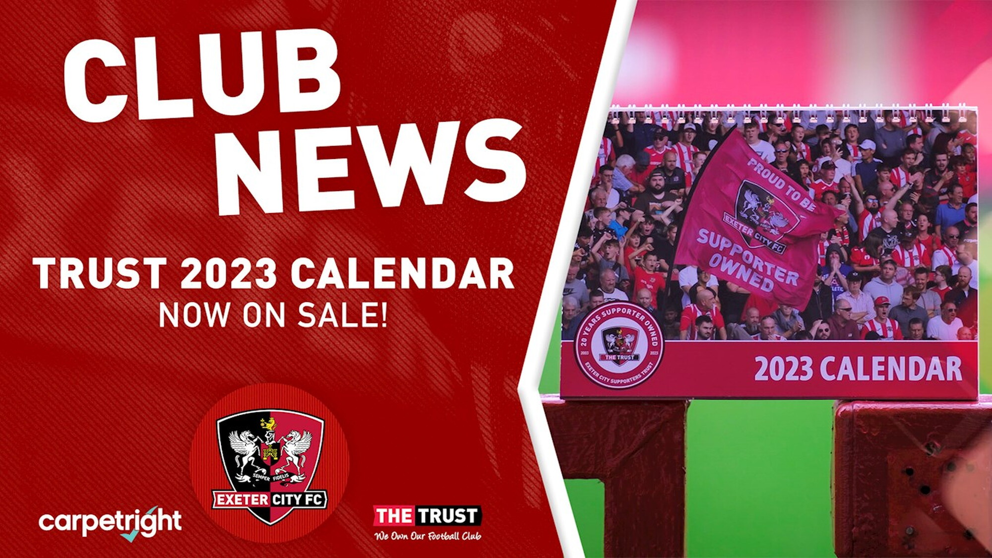 🗓️ Supporters' Trust calendar now on sale | Exeter City F.C.