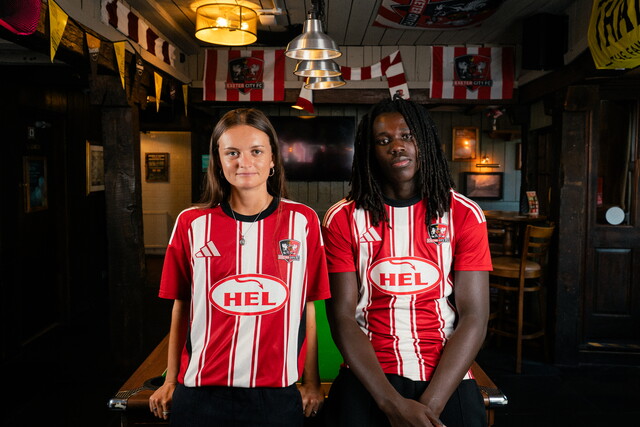 Stronger in our Stripes: 25/26 Home Kit on sale NOW! | Exeter City F.C.