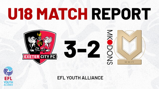 Under-18s Match Report: Exeter City 3 MK Dons 2 | Exeter City F.C.