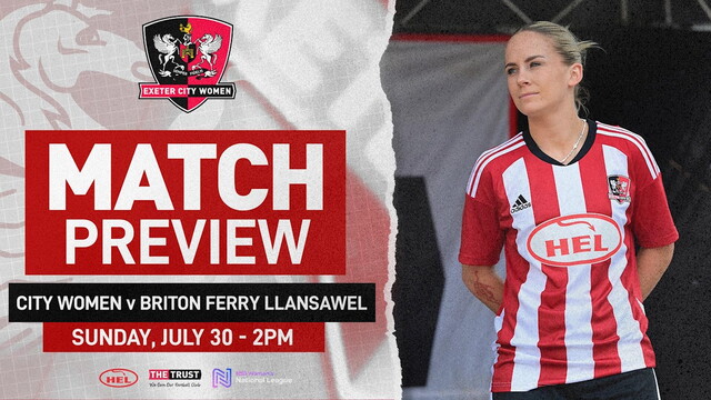 📝 Women's Match Preview: Briton Ferry Llansawel (H) | Exeter City F.C.
