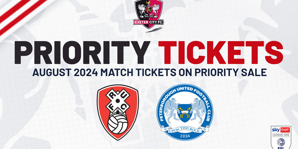 August home matches on priority sale to gold members | Exeter City F.C.