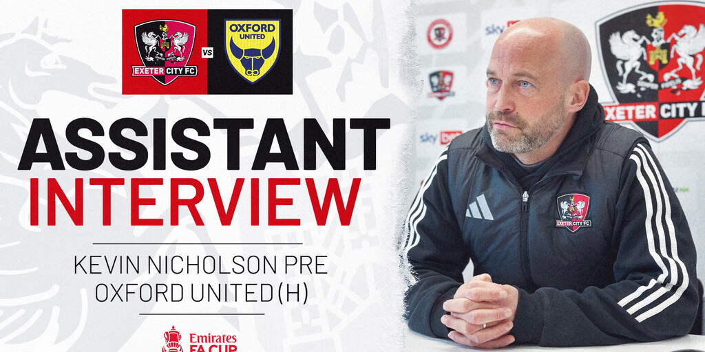 Kevin Nicholson ahead of Oxford United | Exeter City F.C.