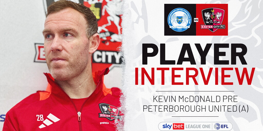 Kevin McDonald pre Peterborough United (A) | Exeter City F.C.