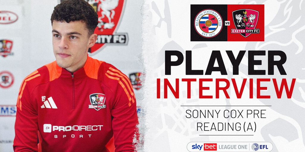 Sonny Cox pre Reading (A) | Exeter City F.C.