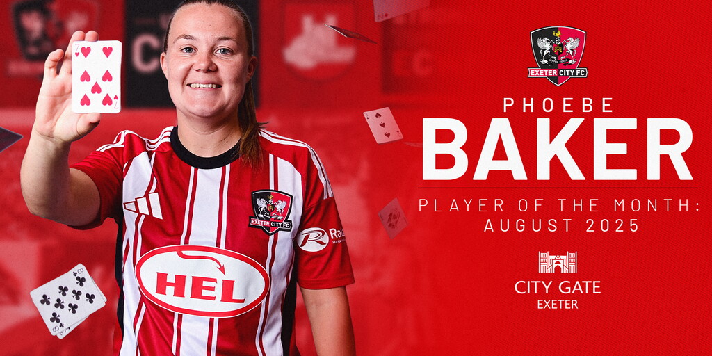Phoebe Baker is the City Gate Player of the Month | Exeter City F.C.