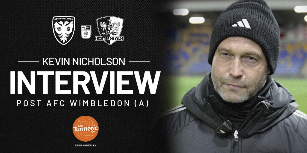 Kevin Nicholson reacts to three points on the road at AFC Wimbledon (A ...